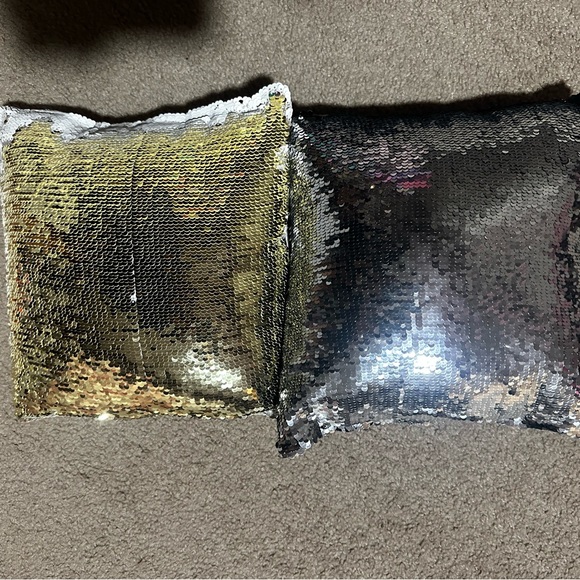 Accents | Reversible Sequin Throw Pillows Black And White | Poshmark
